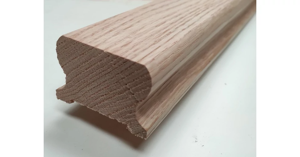 Lépcsőkorlát kapaszkodó omega tölgyfa 44x65x2300 mm vörös tölgy korlát ...